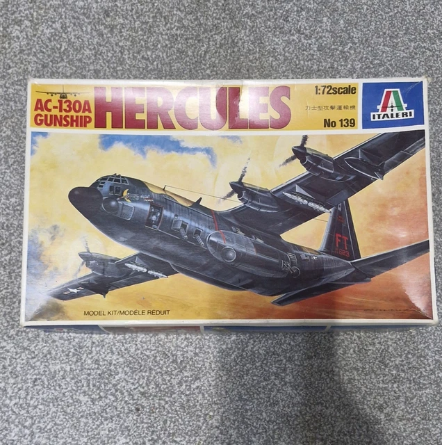 ITALERI AC-130A HERCULES Gunship 1/72 Scale Model Kit #139 £29.84 ...