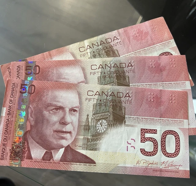 2004 - CANADIAN Fifty 50$ Dollar Banknote, Bank Of Canada Mix $75.00 ...