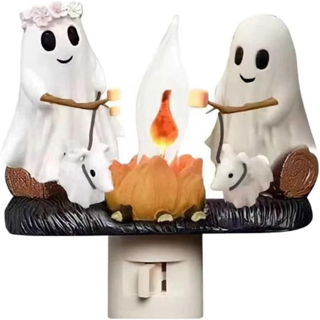 3D GHOST CAMPFIRE Flickering Nightlight Ghost Bonfire Night Light ...