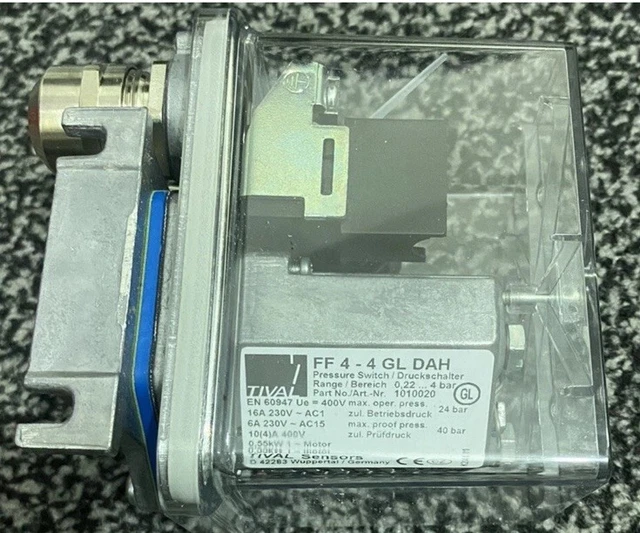 TIVAL SENSORS FF4-4GL DAH Pressure Switch Range 0,22 4bar PN 1010020 ...