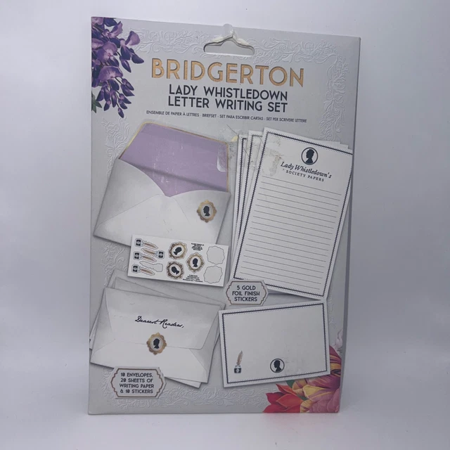 BRIDGERTON LADY WHISTLEDOWN Letter Writing Stationery Set Papers ...