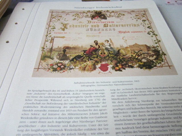 NÜRNBERG DOKU 6004A Der Industrie und Kulturverein; Aufnahmeurkunde ...