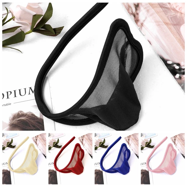 IINIIM MEN C-STRING Briefs See Through Sheer Mesh Sexy Lingerie T-Back ...