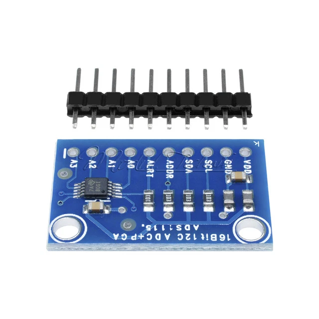 ADS1115 16-BIT 4-CHANNEL I2C ADC Module with Pro Gain Amplifier for ...