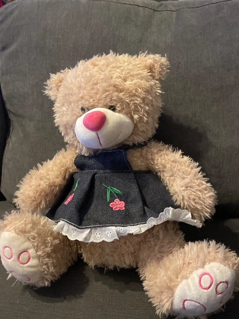 CUDDLES COLLECTION , Cute Girl Teddy Bear, Soft Plush Toy,Demin dress ...