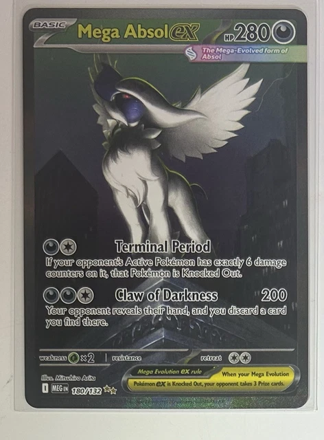 POKEMON TCG MEGA Evolution Mega Absol EX SIR 180/132 NM (Pack To Sleeve ...