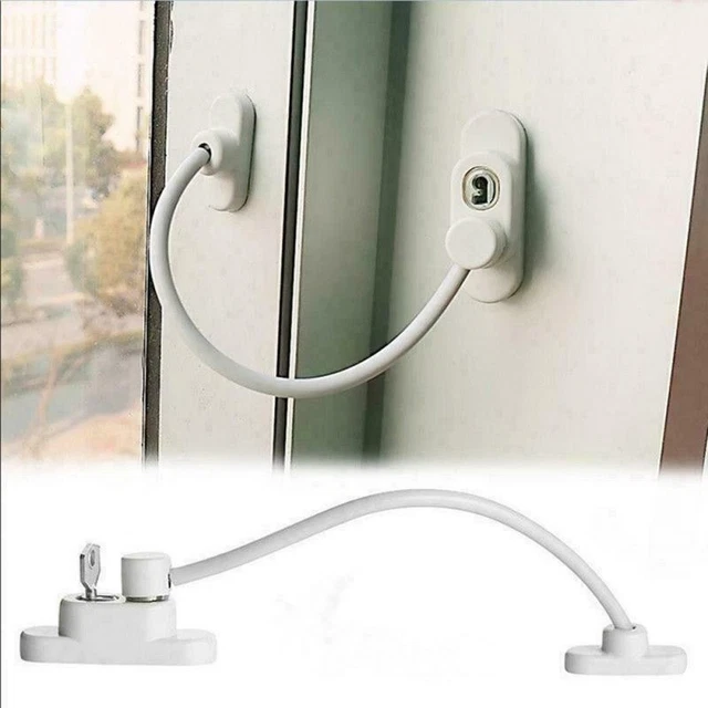 RESTRICTOR KID SAFETY Stainless Key A Lockable Window Security Cable ...