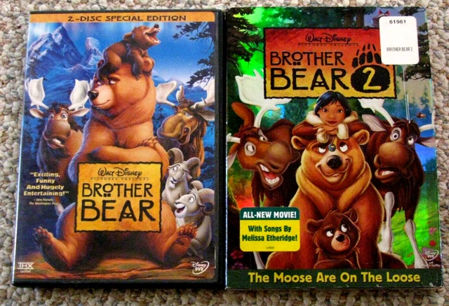 WALT DISNEY BROTHER BEAR 1 & 2 DVD Movies Children's Family FREE ...