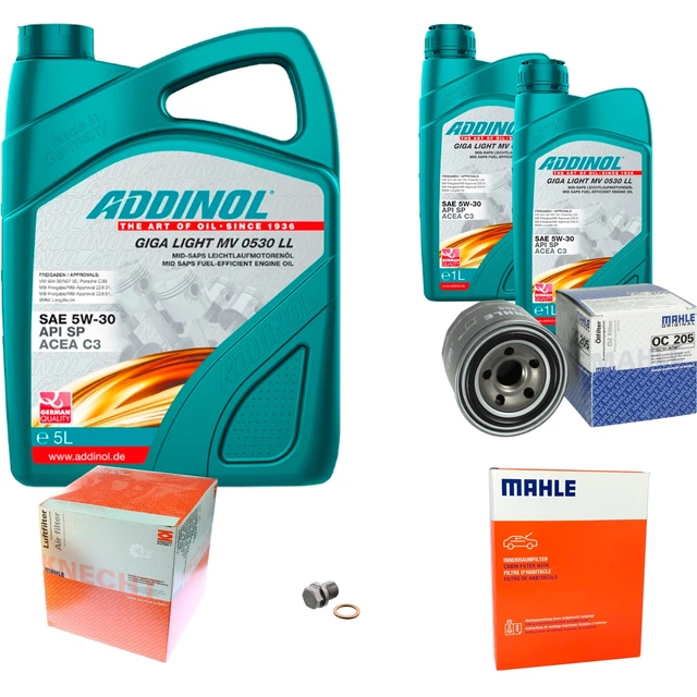 MAHLE CONTROLLO SET 7L Addinol Giga Luce Mv 5W-30 per di Mazda Tribute ...