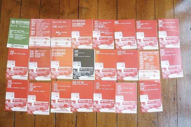 C1980S WEST YORKSHIRE PTE Metro Bus Timetable Collection £23.99 ...