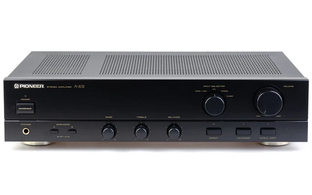 PIONEER A-202 AMPLIFIER/PHONO Integrated Amplifier/Serviced 1 Year ...