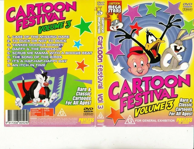 CARTOON MEGA STARS-CARTOON Festival-Volume 3-Animated C-MS-DVD $29.95 ...