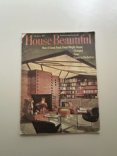 FRANK LLOYD WRIGHT. House Beautiful magazine. January 1963. AS IS. £14. ...