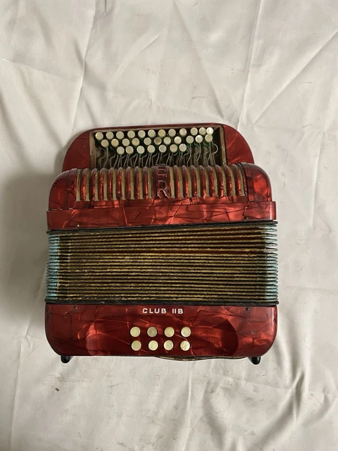 HOHNER CLUB II B Altes Akkordeon Rot EUR 50,00 - PicClick DE