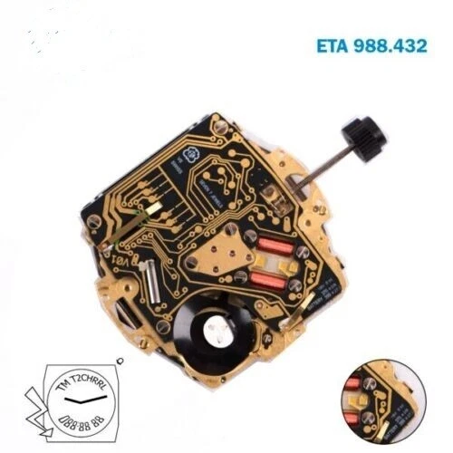 ETA 988.432 SCHWEIZER Uhrwerk, Analog/Digital Uhrwerk, Alarm ...