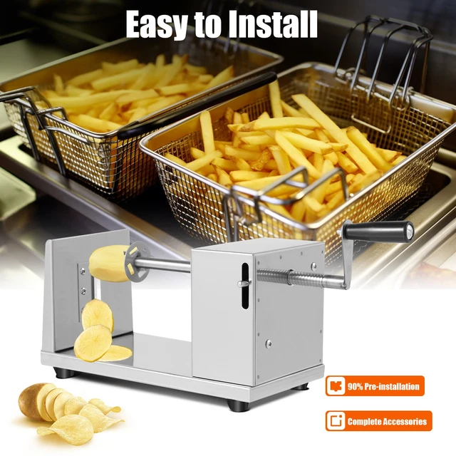 POTATO CUTTER STAINLESS Steel Blade Twister Spiral Vegetable Slicer ...