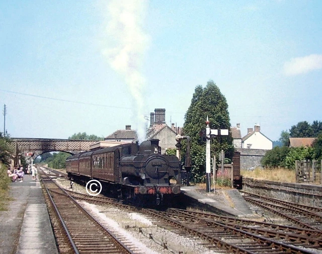 LANGPORT WEST RAILWAY STATION, SOMERSET. 1961 Loco; 9718 PHOTO 12 x 8 ...