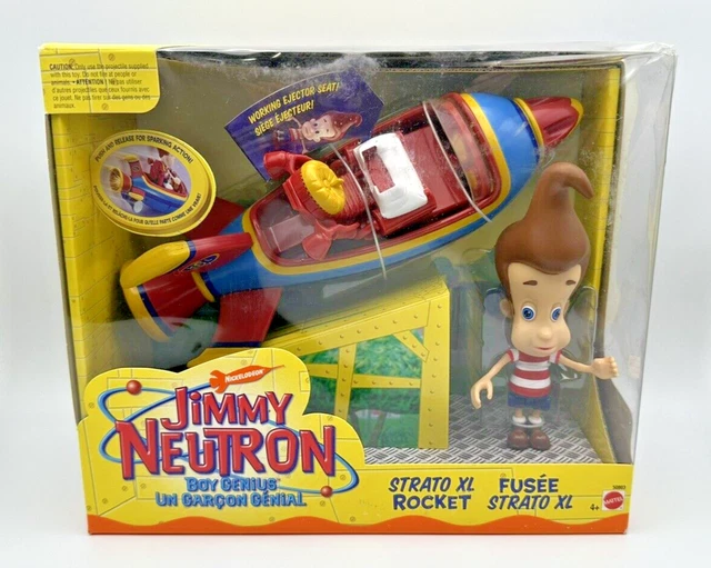 JIMMY NEUTRON BOY Genius Strato XL Rocket 2001 Nickelodeon SELLADO con ...