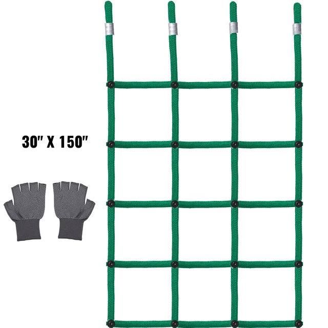 VEVOR CLIMBING CARGO Net Climbing Net 30" x 150"Playground Rope Ladder ...