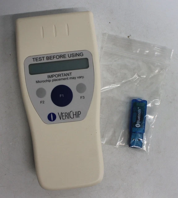 NEW VERICHIP VH2R Hand-Held Pocket Tag H2 RFID Microchip Reader Scanner ...