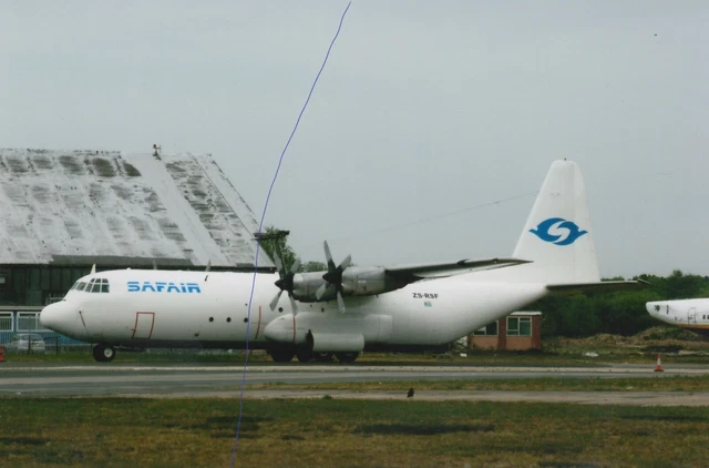CIVIL AIRCRAFT PHOTO Safair Plane Picture Photograph Hercules C-130 Zs ...