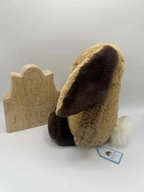 JELLYCAT BASHFUL PATCHWORK Brown Bunny DOLL tags+dust bag new 1pcs £20. ...