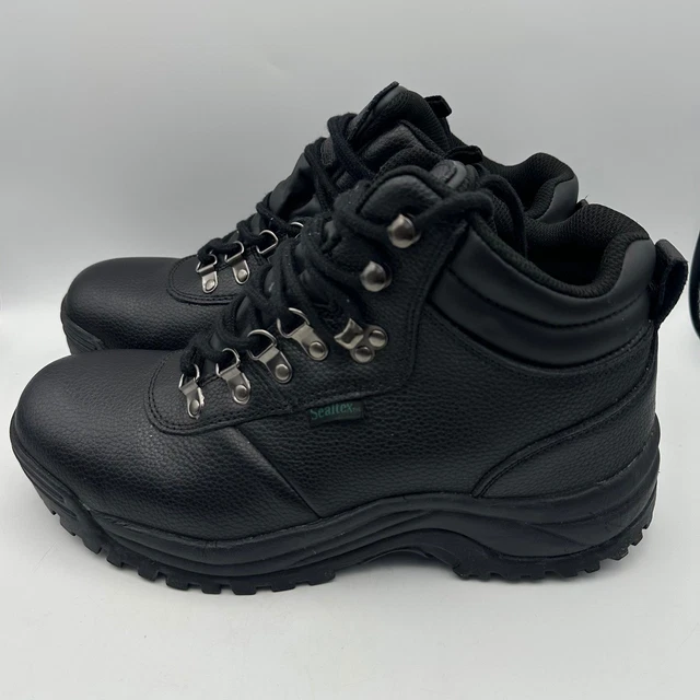 PROPET CLIFF WALKER Men 10 Wide Black Leather Sealtex Waterproof Hiking ...