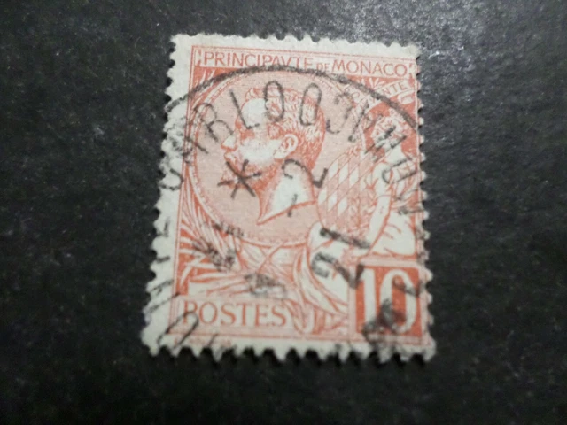 MONACO, TIMBRE CLASSIQUE 23, PRINCE ALBERT 1°, oblitéré, VF used stamp ...