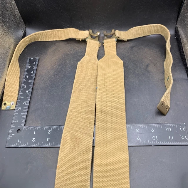 ORIGINAL WW2 BRITISH Army 37 Pattern Equipment Webbing L Strap Set £22. ...