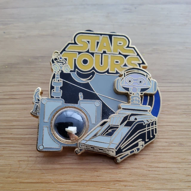 RARE DISNEY A Piece Of Disney History Pin Badge Star Tours LE 3500 £50. ...