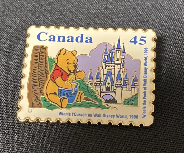 VINTAGE DISNEY WINNIE the Pooh Pin 45 Cent Stamp,1996 Made in Canada ...