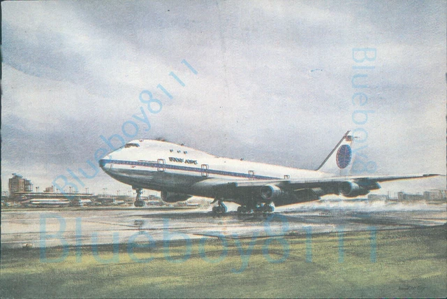 PAN AM PAN American Advertising Clipper young american 1970 747 backstamp £6.00 - PicClick UK