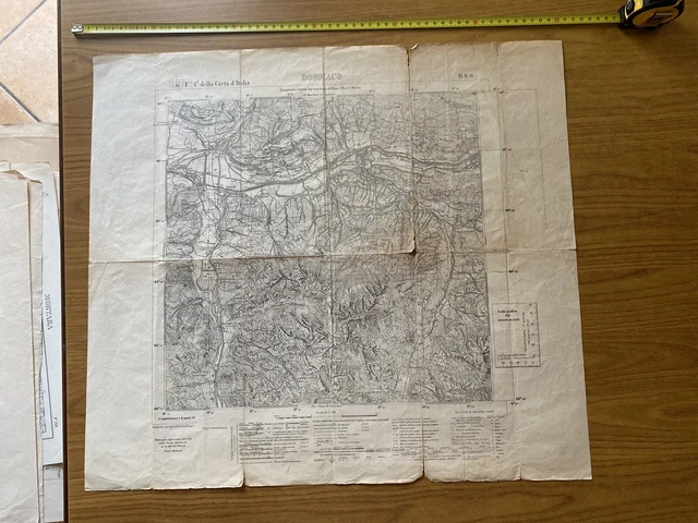 MAP GEOGRAPHICAL INSTITUTE Military Dobbiaco Upgraded 1924 B $30.80 ...