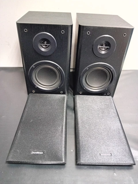 SANDSTROM SHFTPPH10 PAIR of Black Wired Bookshelf Speakers 50W 6 Ohms ...