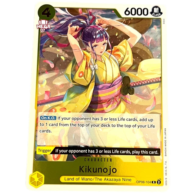 ONE PIECE NEAR Mint Eng R Rare op06-104 Kikunojo EUR 4,53 - PicClick FR