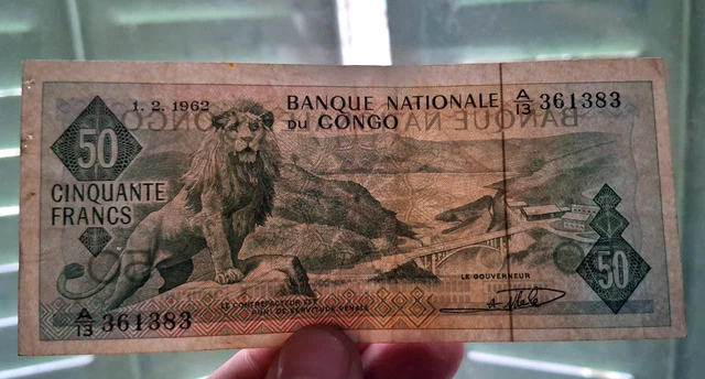 TRES BEAU, BANQUE Nationale Du Congo , 50 Francs Du 1-2-1962, Ttb. EUR ...