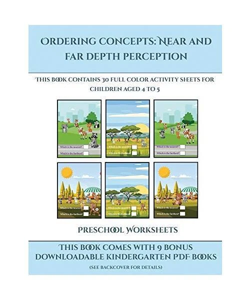 PRESCHOOL WORKSHEETS (ORDERING concepts near and far depth perception ...