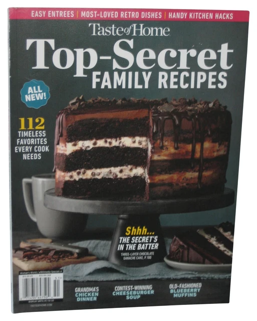 TASTE OF HOME Top-Secret Family Recettes 2025 Revue Livre - (112 ...