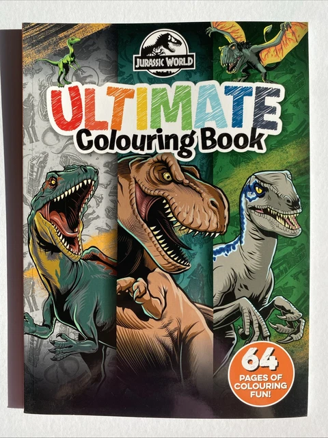 * JURASSIC WORLD ULTIMATE COLOURING BOOK 64 pages Paperback 2023 ...