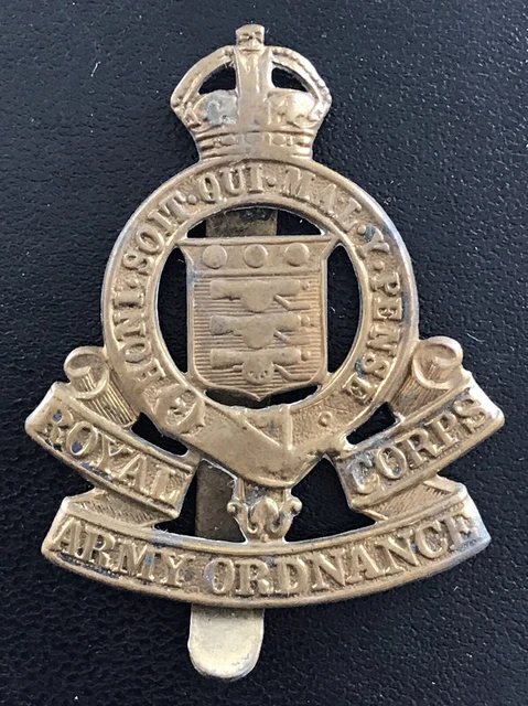 GENUINE & ORIGINAL Royal Army Ordnance Corps Regiment Metal Cap Badge ...