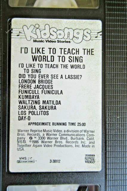 KIDSONGS I'D LIKE To Teach The World To Sing View-Master (VHS, 1986) $6 ...