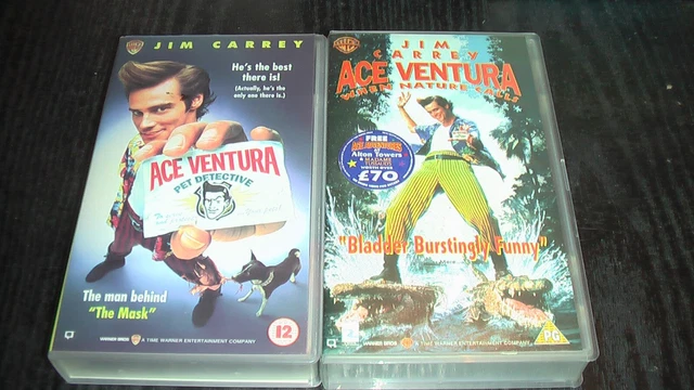ACE VENTURA 1 and 2 VHS Joblot Bundle Warner Comedy Jim Carrey x2 £5.00 ...