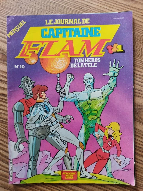 LE JOURNAL DE Capitaine Flam, mensuel n°10, 1981, TF1, Mala, Crag ...
