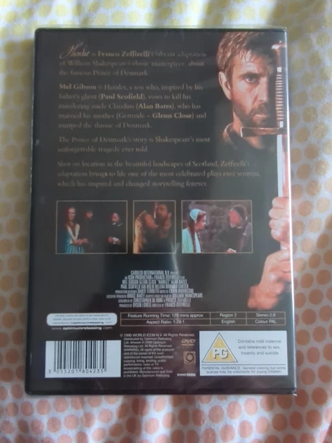 HAMLET DVD (2005) SEALED Mel Gibson, Shakespeare Zeffirelli (DIR ...