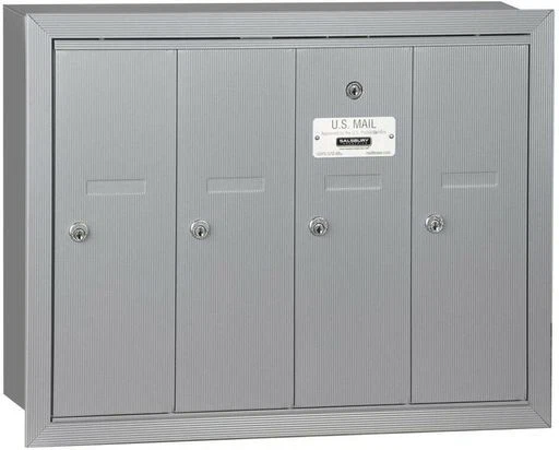 ALUMINUM RECESSED-MOUNTED USPS Access Vertical Mailbox with 4 Door $379 ...