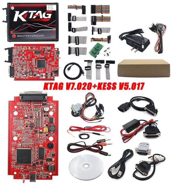 KESS V2 V5.017+KTAG V7.020 Red UK ECU Master No Token Limit Programmer Tool Kit £115.99 ...