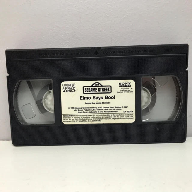 VIDEOCASSETTA SESAME STREET Elmo dice Boo VHS solo ACQUISTA 2 OTTIENI 1 ...