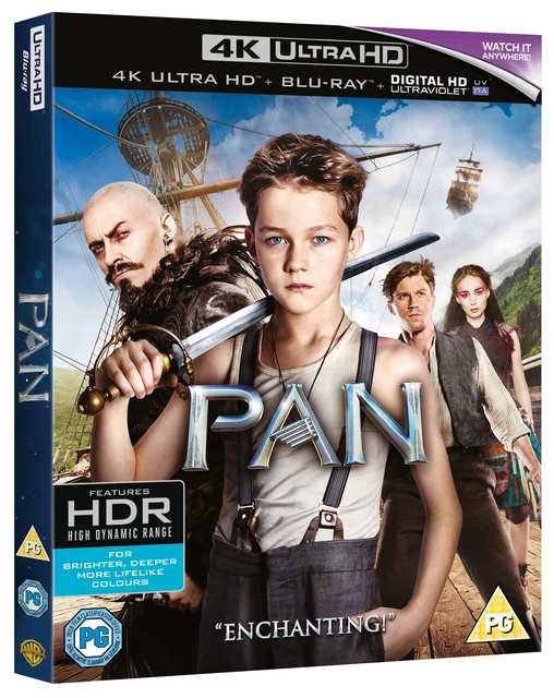 PAN (4K UHD Blu-ray) Garrett Hedlund Amanda Seyfried Nonso Anozie (UK ...