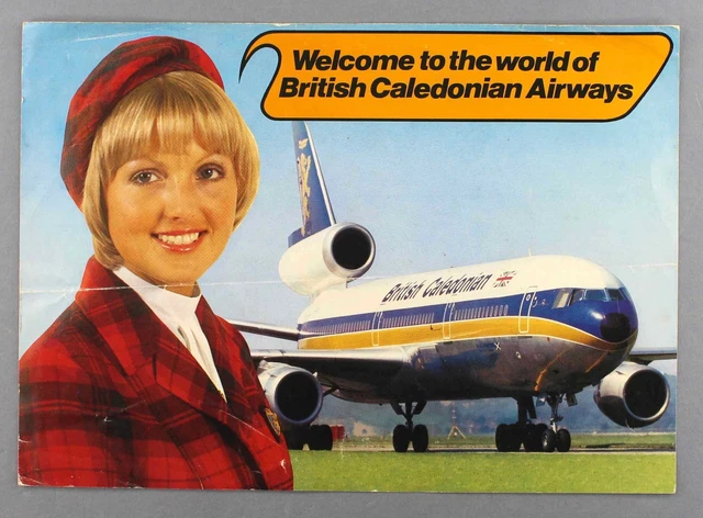 BRITISH CALEDONIAN AIRWAYS Airline Sales Brochure Bcal 1982 Dc-10 Cabin ...