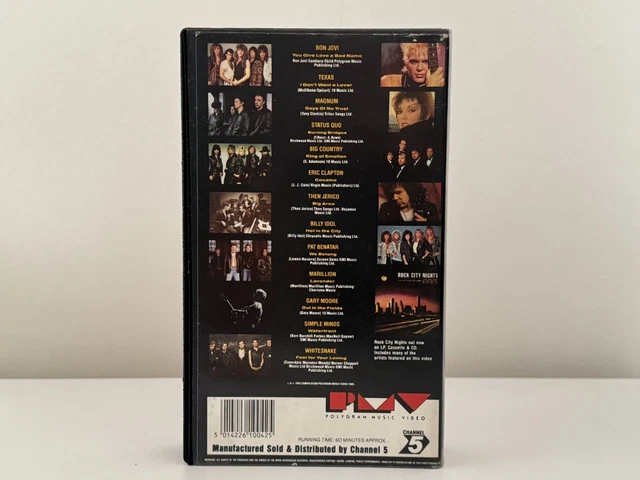 ROCK CITY SIGHTS - Eric Clapton, Status Quo & More - PAL VHS Video Tape ...